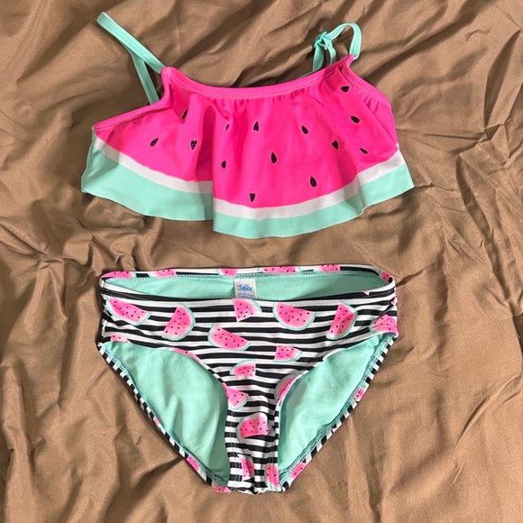 Justice | Swim | Girls Justice Pink And Green Watermelon Bikini | Poshmark